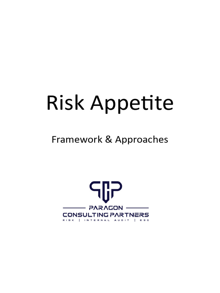 Risk Appetite | PDF | Risk | Regulatory Compliance