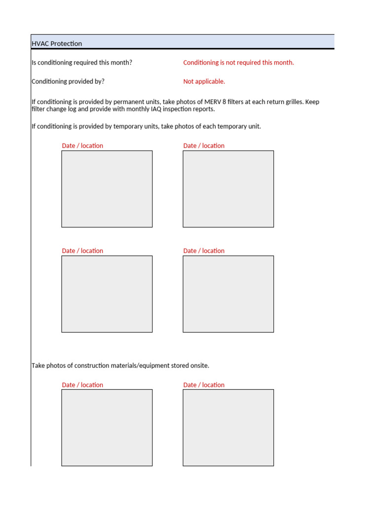 Rivion Construction IAQ Inspection Template | PDF | Duct (Flow ...