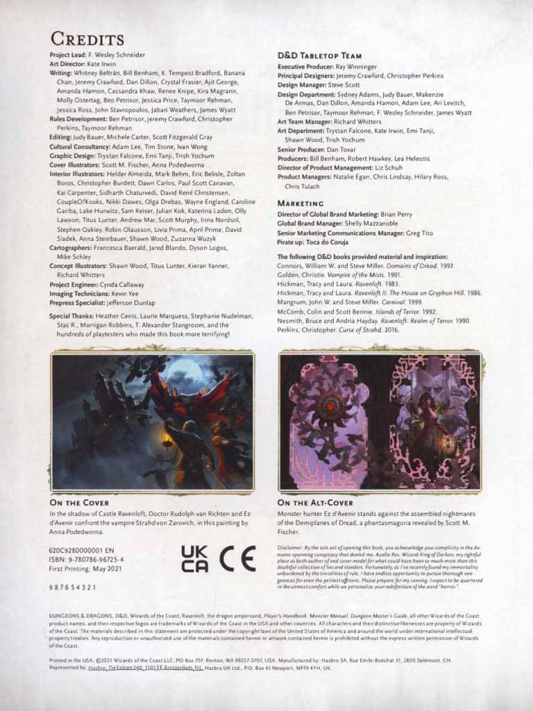 D&D 5E - Van Richten's Guide To Ravenloft 3 | PDF | Wizards Of The ...