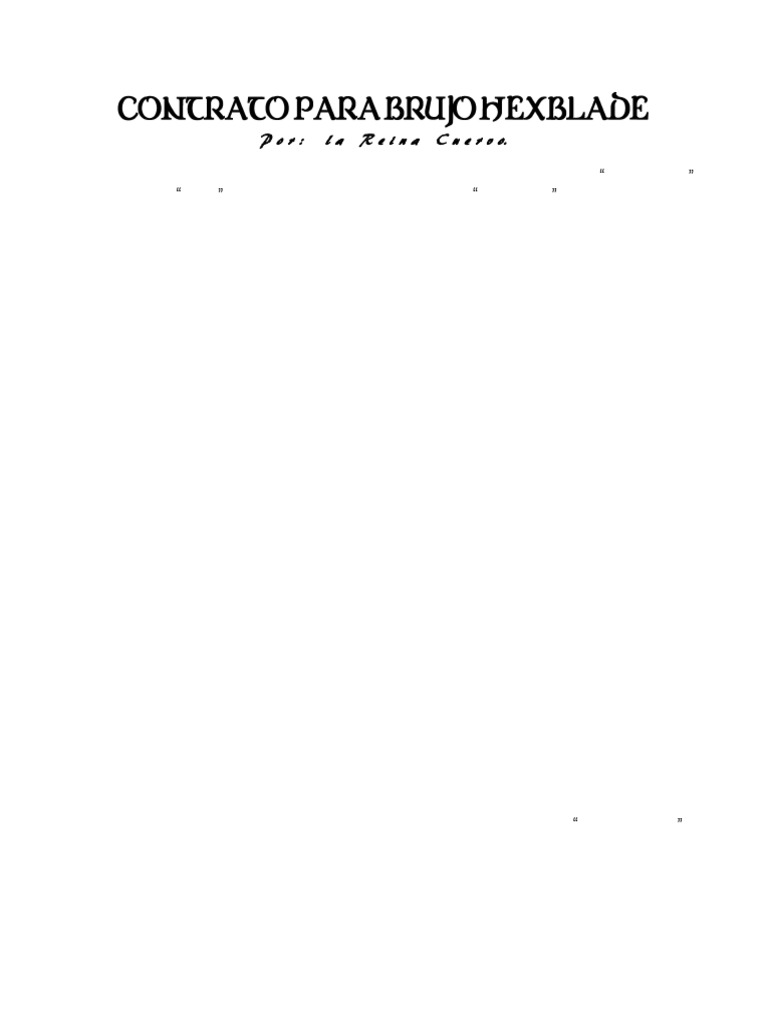 Contrato para Brujo Hexblade | PDF