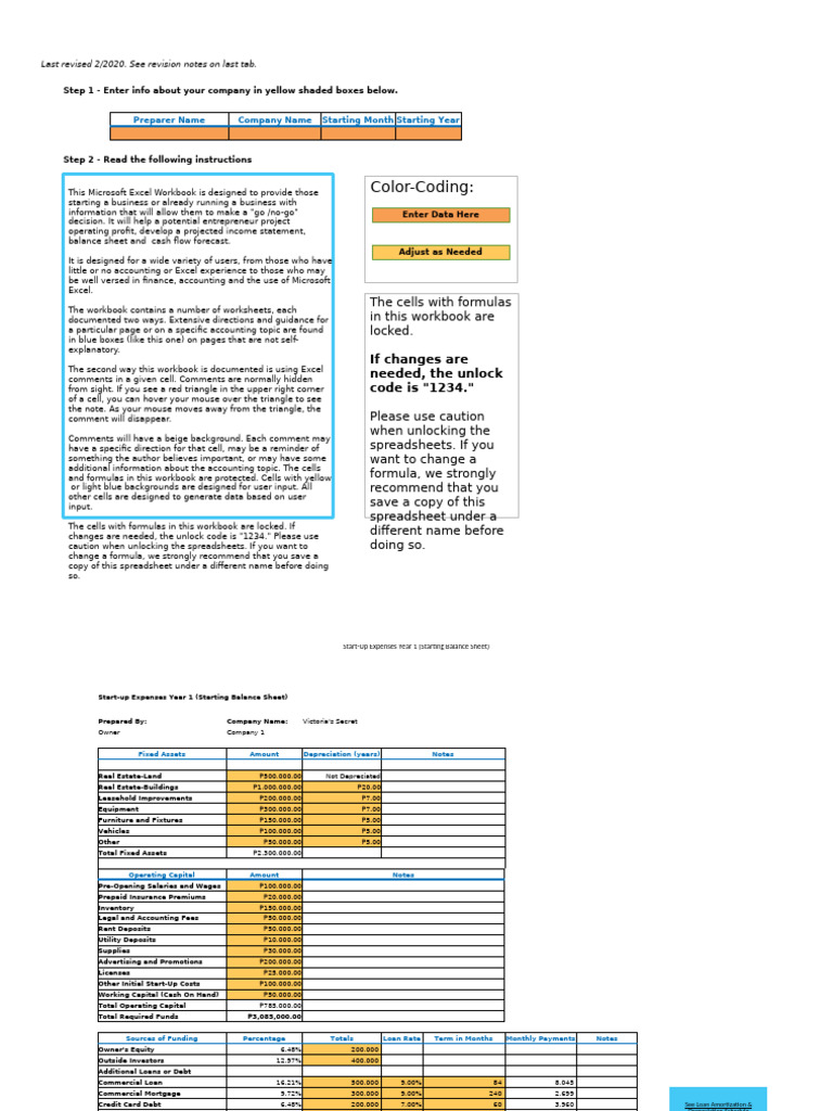 Financial Projections Spreadsheet | PDF | Payroll Tax | Microsoft Excel