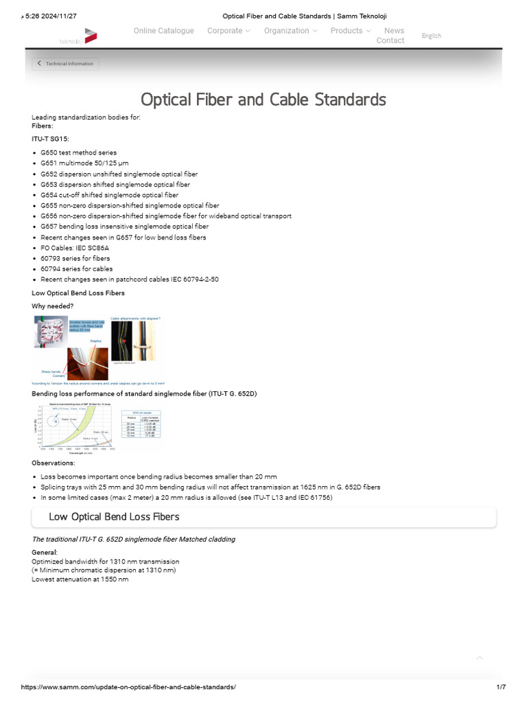 Optical Fiber Standards Overview | PDF | Optical Fiber ...