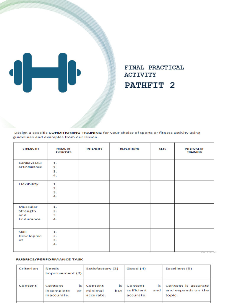Pathfit 2 Final Practical Activity | PDF
