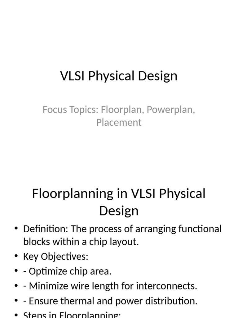 VLSI Physical Design | PDF