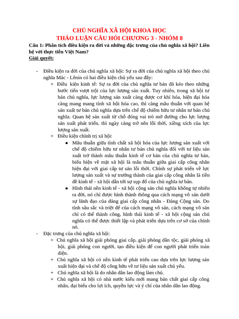 CNXHKH Chương 3 | PDF