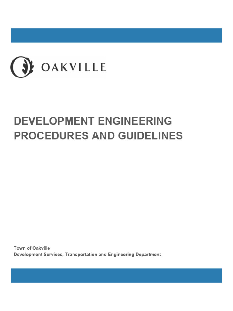 Oakville Development Engineering Guidelines | PDF | Stormwater ...