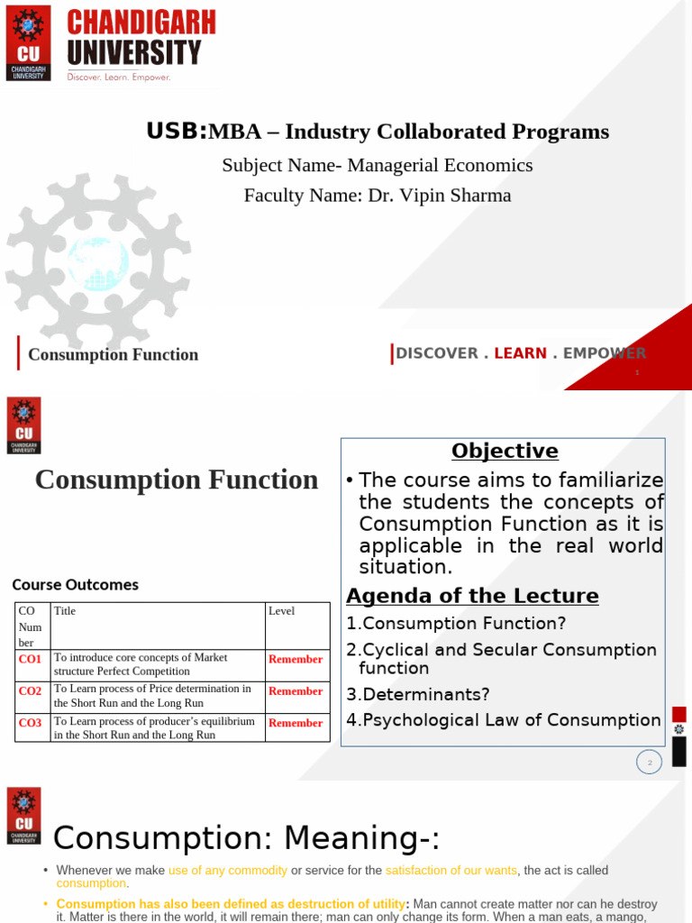Consumption Function | PDF | Consumption (Economics) | Economies