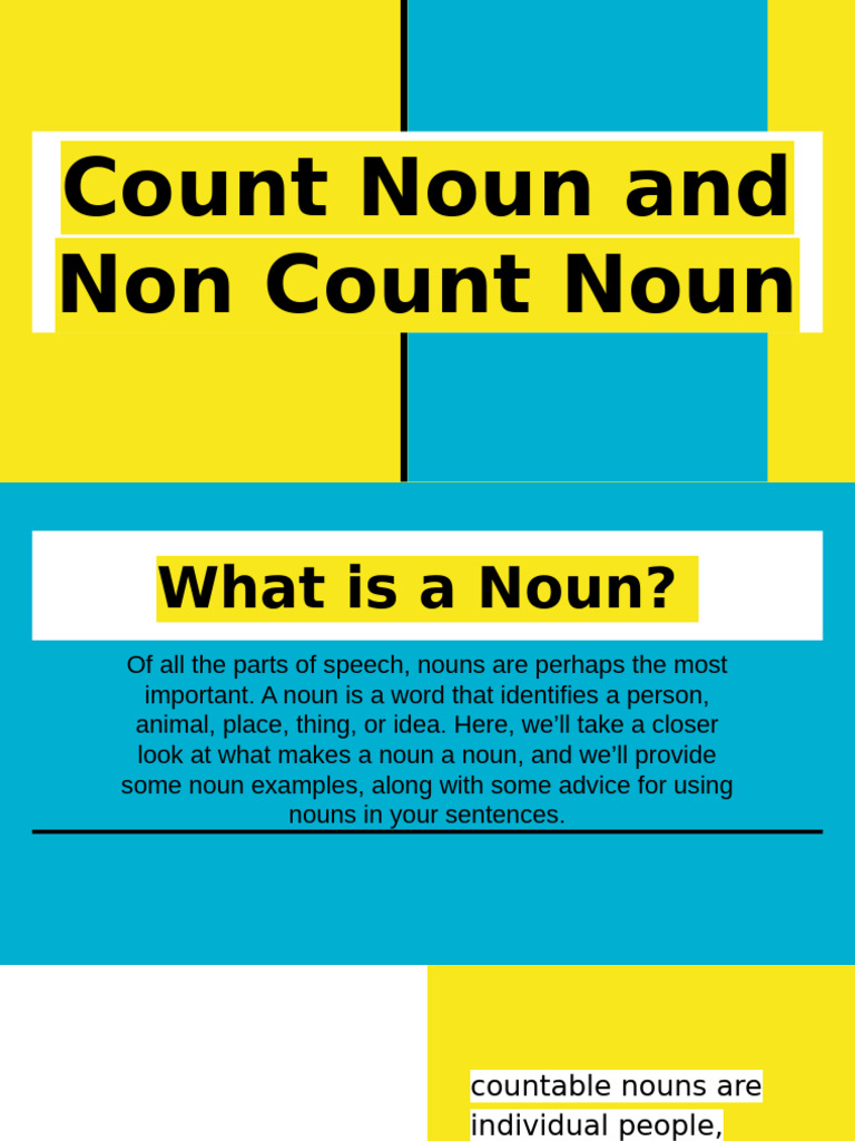 Count vs. Non-Count Nouns Explained | PDF