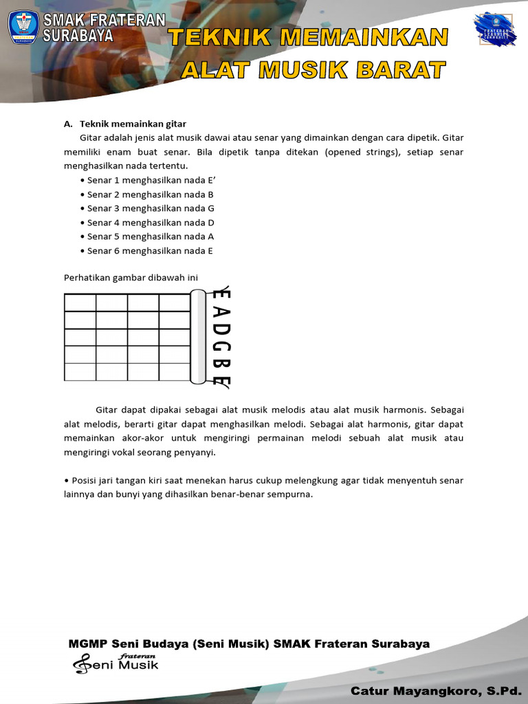 Teknik Dasar Memainkan Gitar | PDF