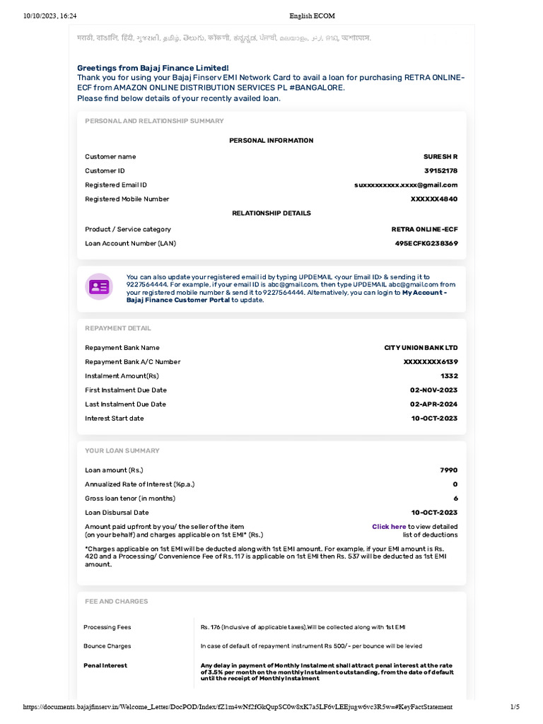 Samsung Buds EMI | PDF | Loans | Banks