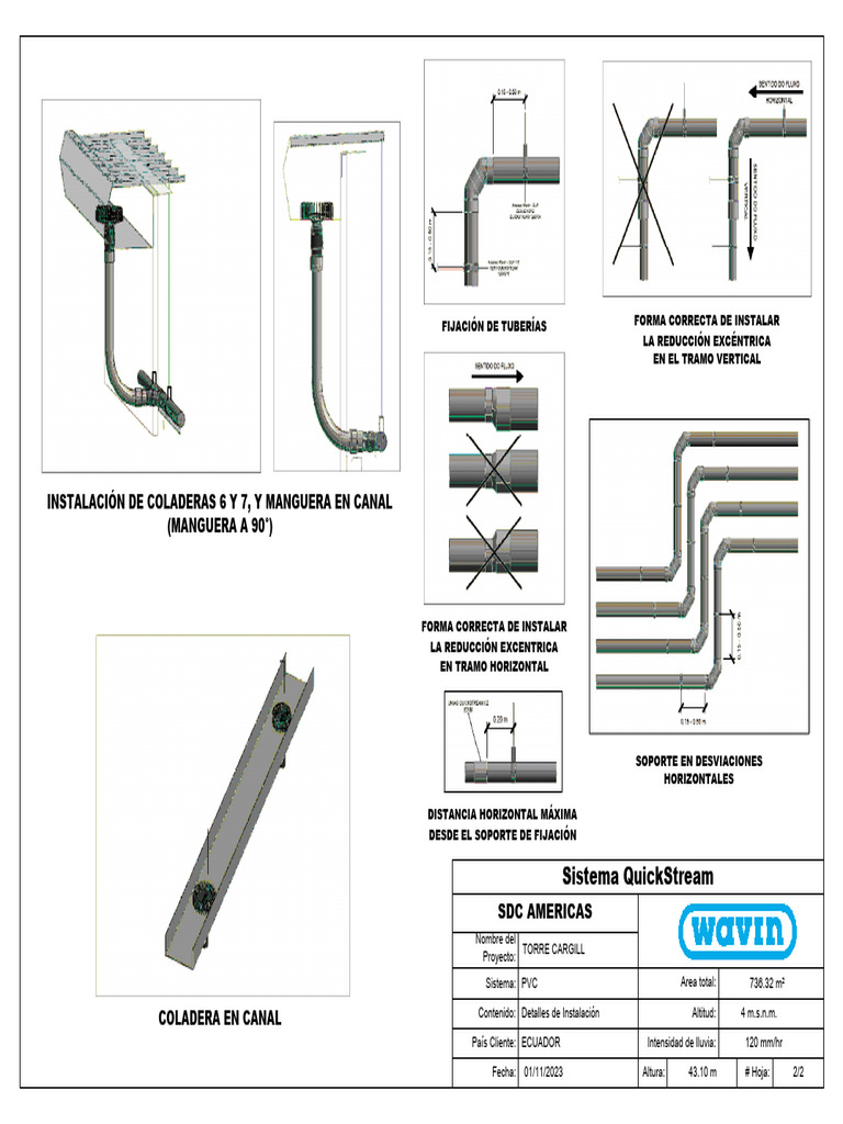 Plano de Detalles de Instalación Hoja 2 | PDF