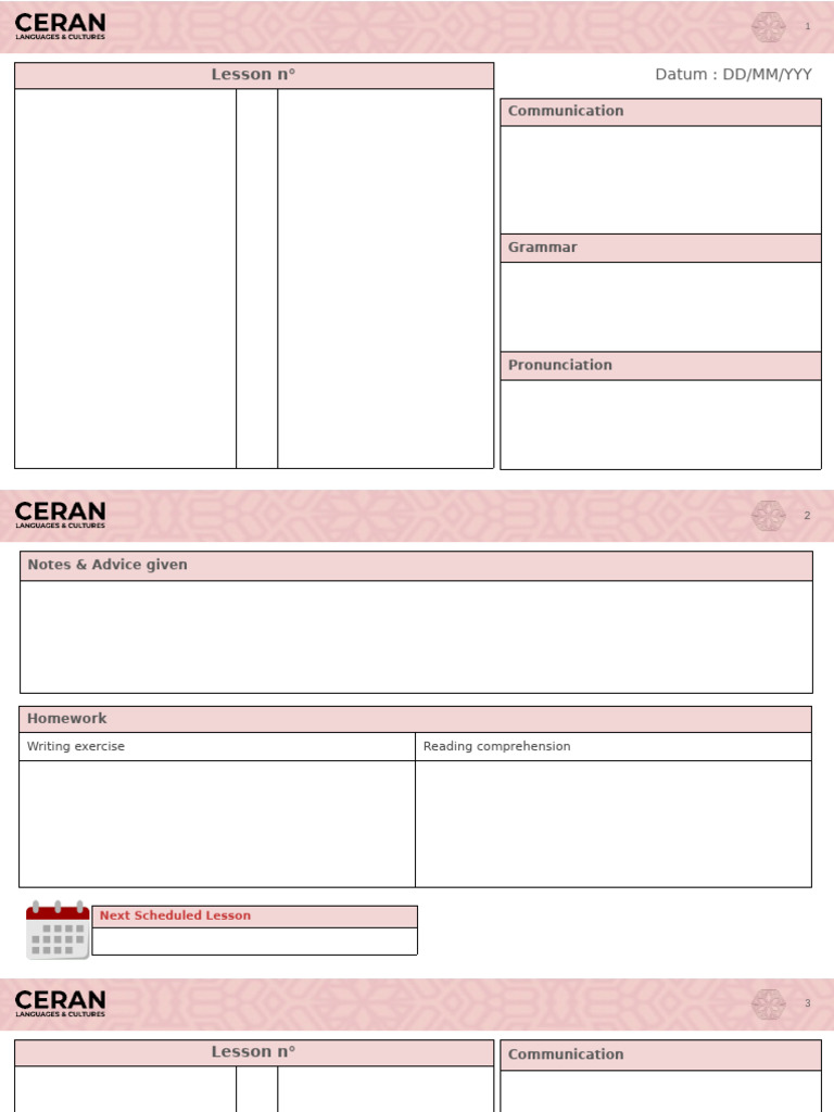 Language Learning Schedule | PDF