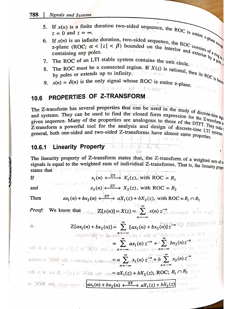 Z Transform Properties and Standard Z Transform Pairs | PDF