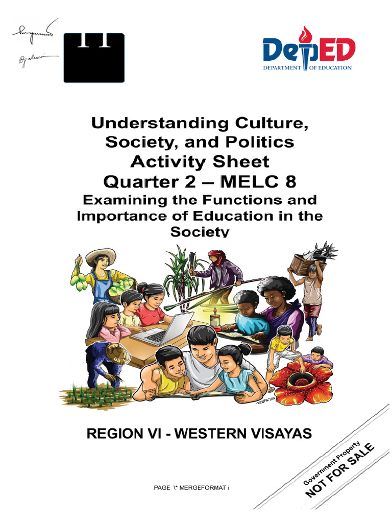 FINAL Understanding Culture Society and Politics 11 LAS 8 | PDF | Learning | Socialization