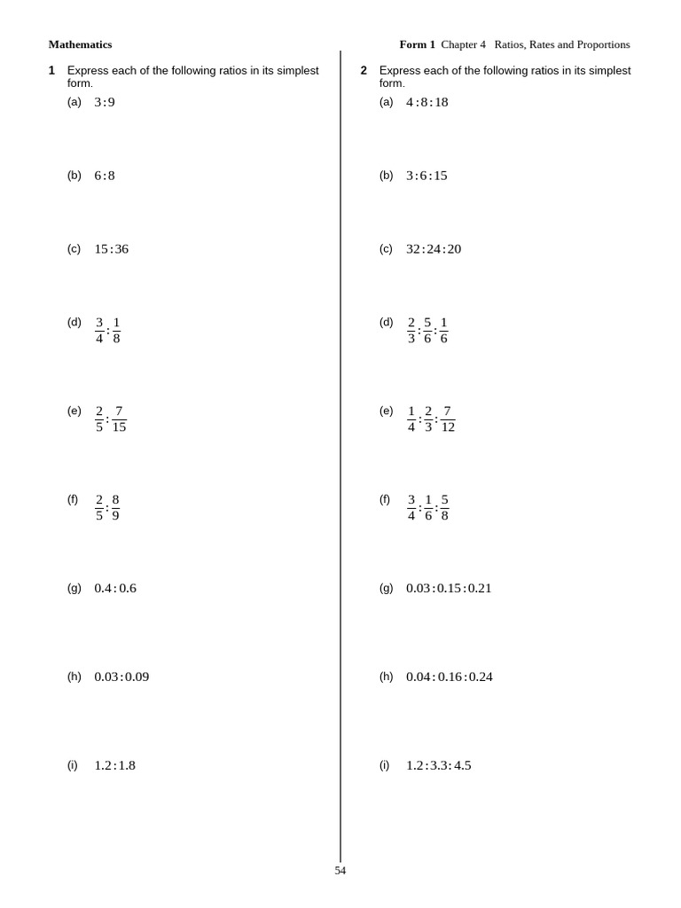 Ratios, Rates and Proportions | PDF | Ratio | Percentage