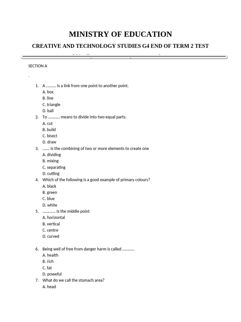 G4 CTS Test T2 by Kwibisa 0976613628 | PDF