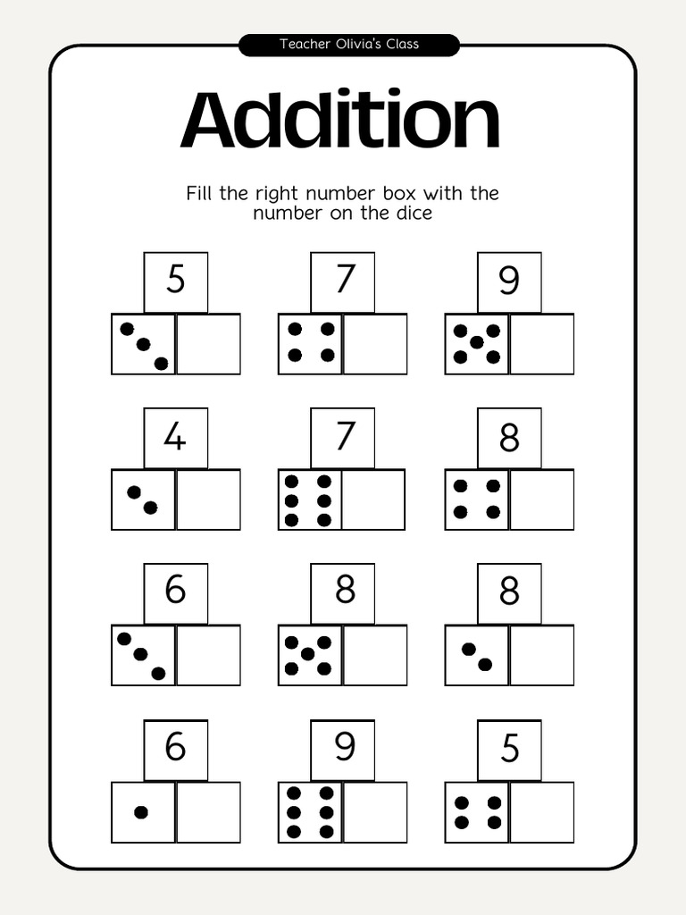 Addition Worksheet | PDF