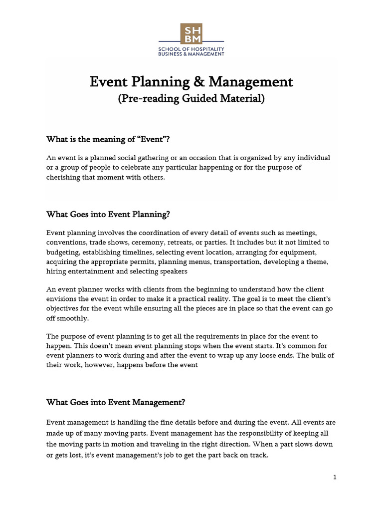 PRGM Event Planning and Management | PDF | Virtual Reality | Incentive
