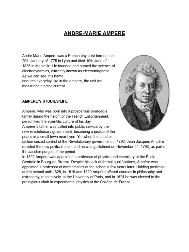 Ampere: Pioneer of Electrodynamics | PDF | Theoretical Physics ...