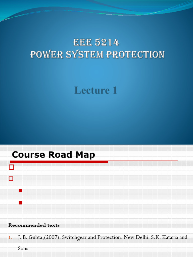 Lecture 1 - INTRODUCTION | PDF | Relay | Transformer Lecture 1 - INTRODUCTION | PDF | Relay | Transformer