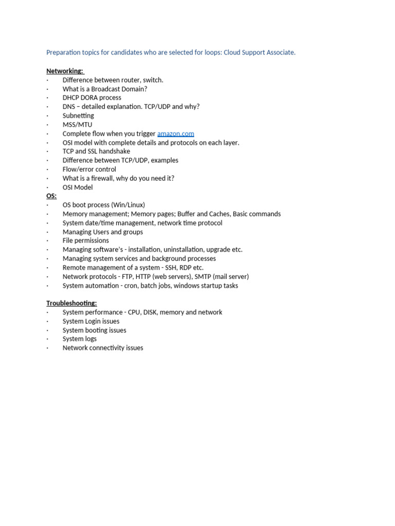 CSA 1 - Interview Preparation Topics. | PDF