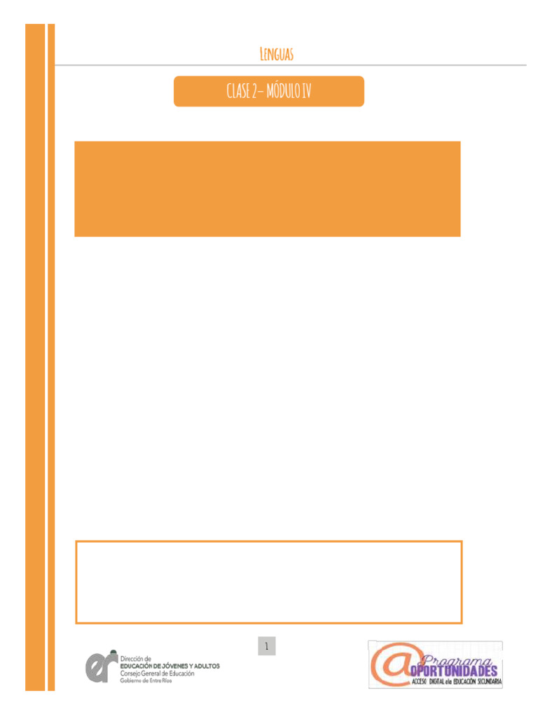 Clase 2. Módulo IV. Lenguas | PDF | Lingüística
