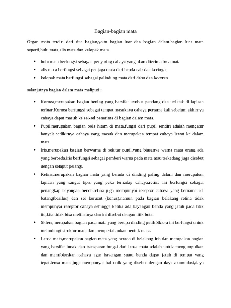 Bagian Bagian Mata Biopsi 3a | PDF