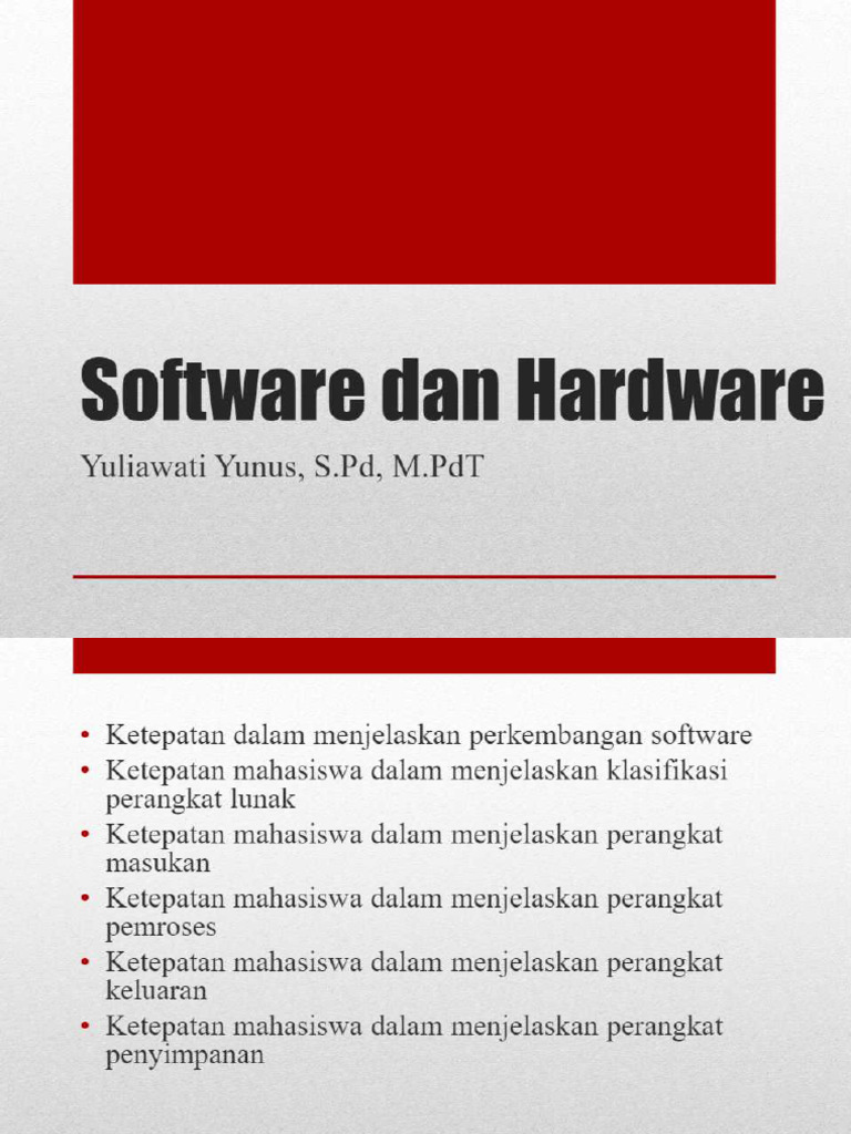 Software Dan Hardware | PDF