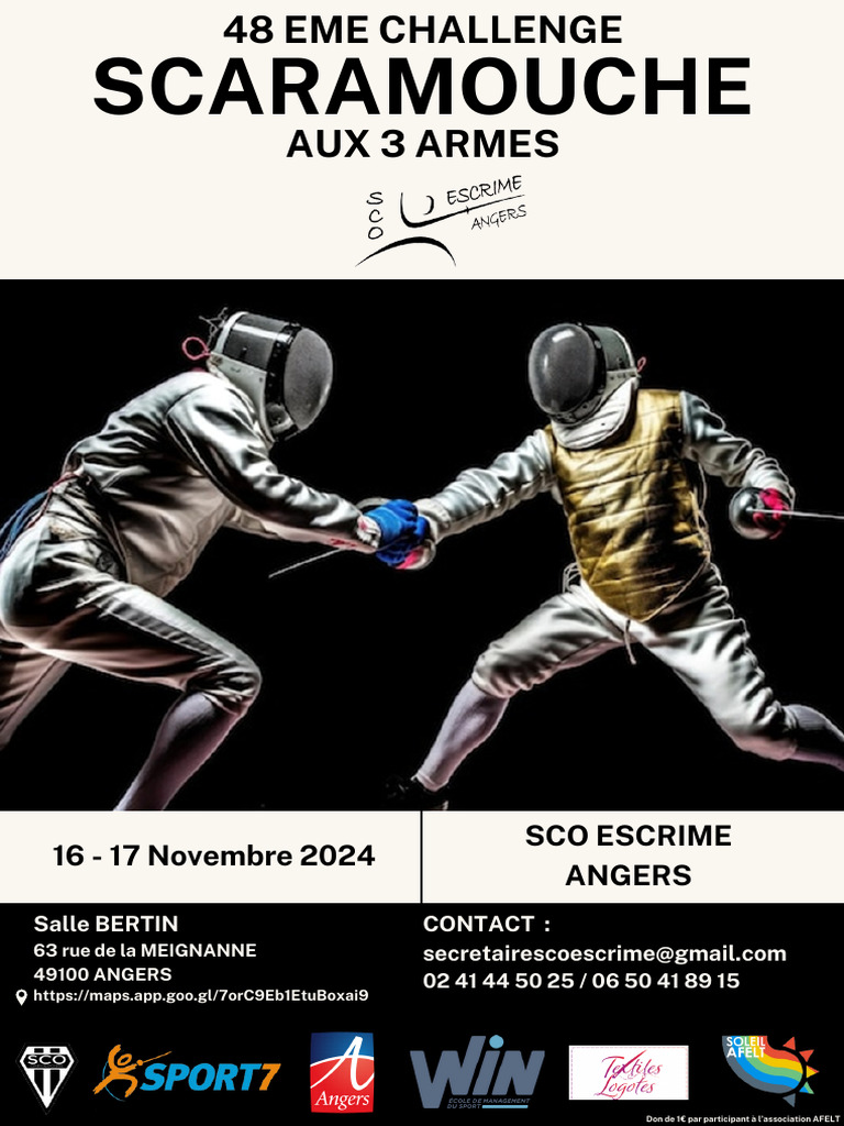 48e Challenge Scaramouche Escrime 2024 | PDF | Escrime | Sports en salle