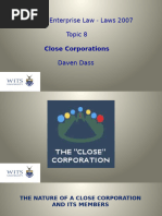 Understanding Close Corporations in SA | PDF | Liquidation | Corporations