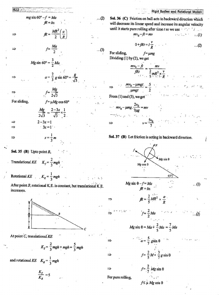 RBD Solution | PDF | Mechanics | Applied And Interdisciplinary Physics