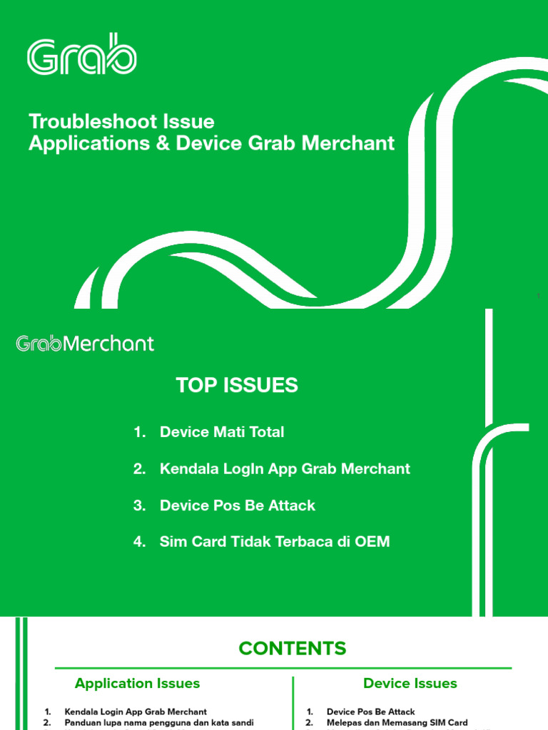 K. Troubleshoot Issue App & Device of Grab Merchant | PDF