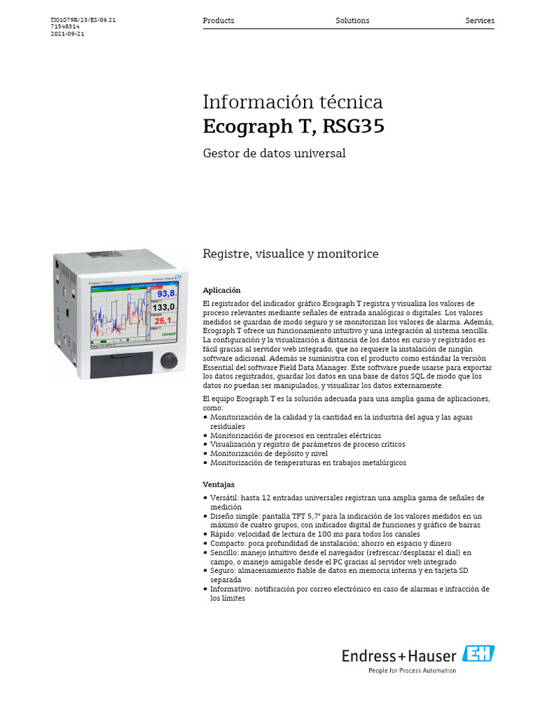 Anexo 10 TI RSG35 | PDF | USB | Relé