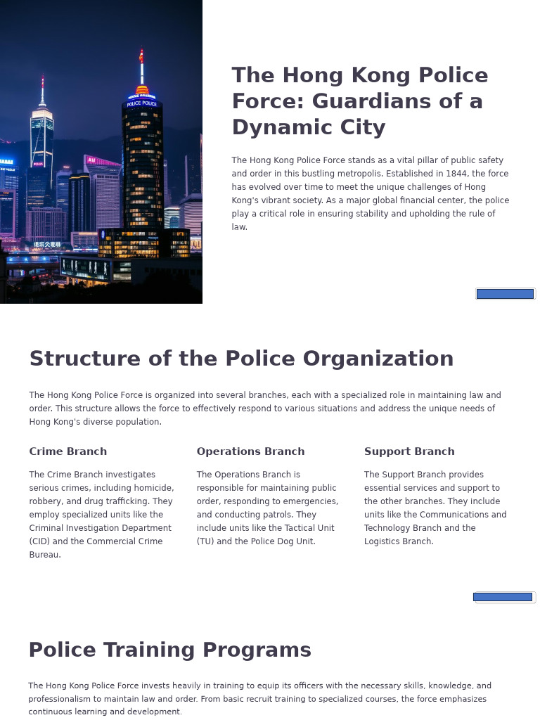 The Hong Kong Police Org. | PDF | Police | Community Policing