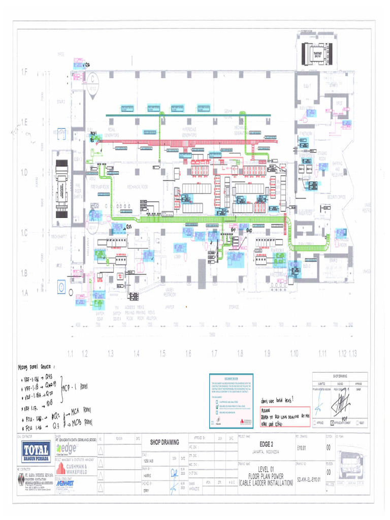 L1 Power Plan Shop Drawing - Resp PMCM - AWN - 1 | PDF