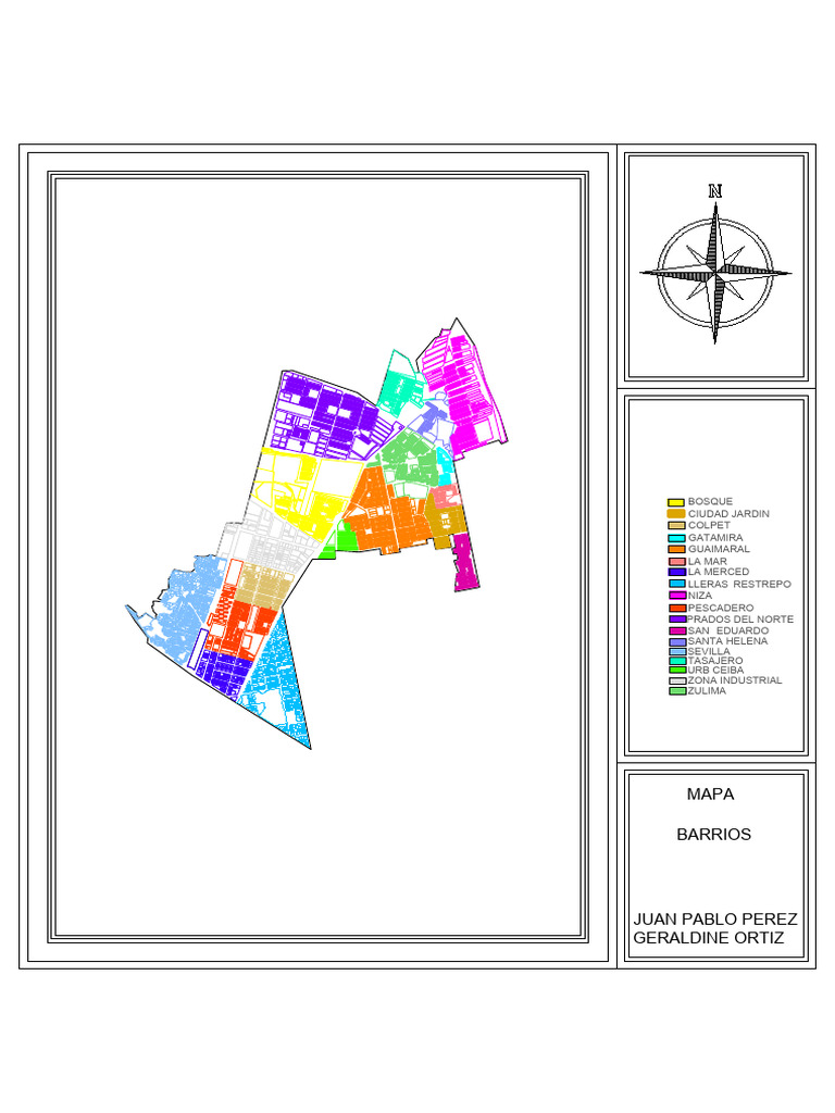 Mapa y Estructura de Barrios Urbanos | PDF