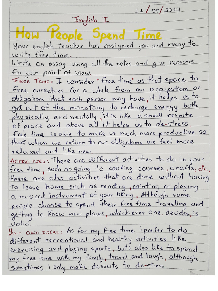 Free Time | PDF