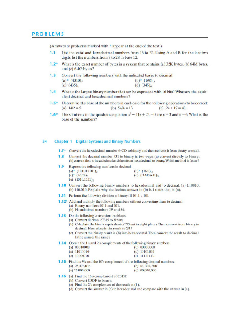 Binary Numbers Problem | PDF
