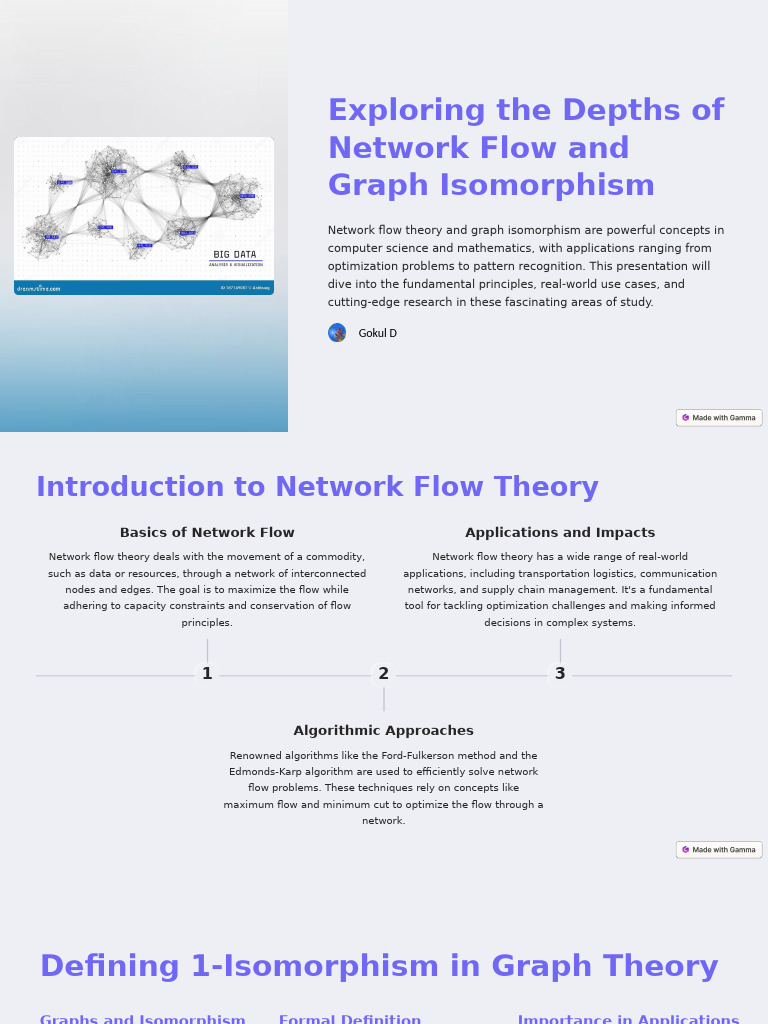 Network Flow & Graph Isomorphism | PDF | Graph Theory | Vertex (Graph Theory)