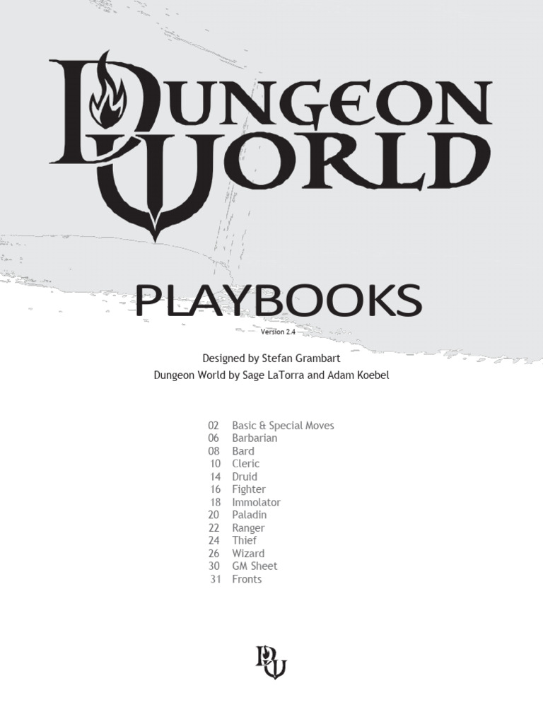 Dungeon World Play Sheets | PDF
