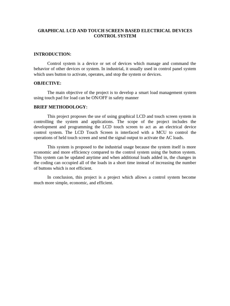 Graphical LCD and Touch Screen Based Electrical Devices Control System ...