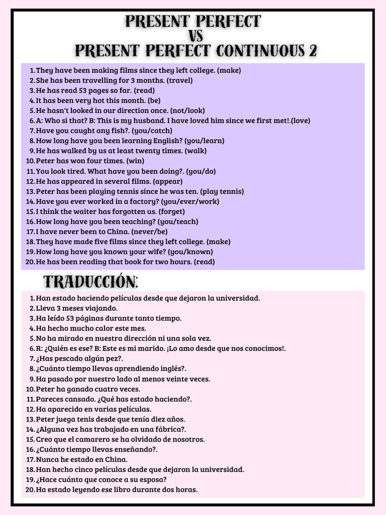 Present Perfect Vs Present Perfect Continuous 2 - 20241127 - 101441 - 0000 | PDF