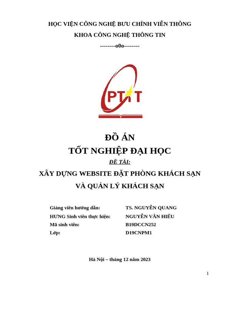 Do An Nguyen Van Hieu D19 CNPM | PDF