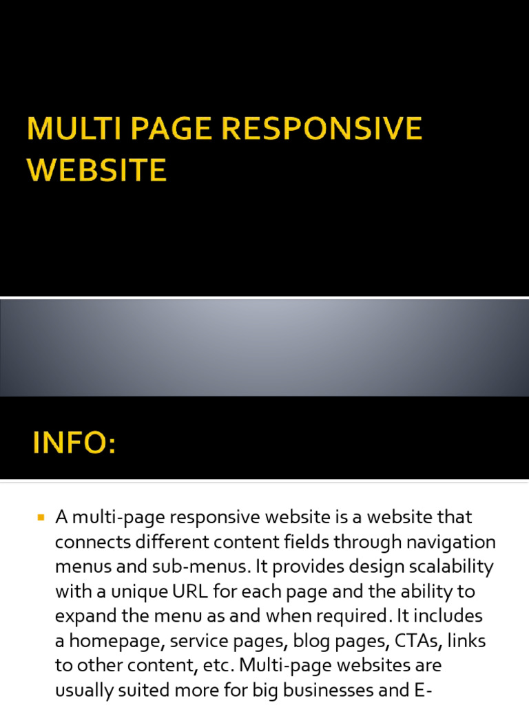 Multi-Page Responsive Website Guide | PDF