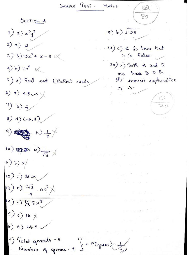 Sample QP Mathss... | PDF