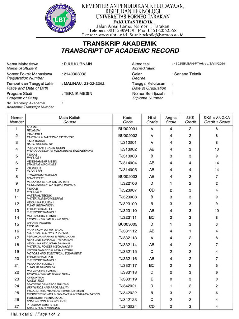 Transkrip Akademik - 03 - September - 2024 - 11zon | PDF