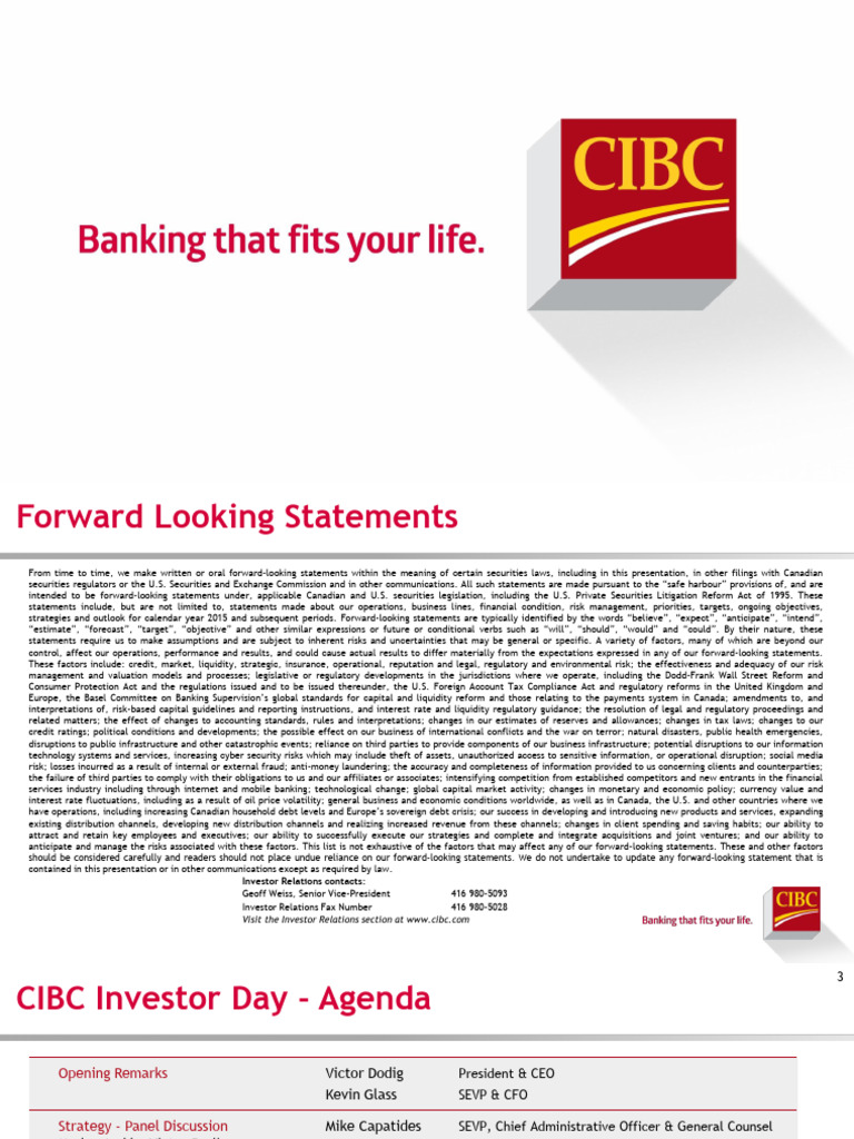 CIBC Investor-Day-Presentation | PDF | Dividend | Debt