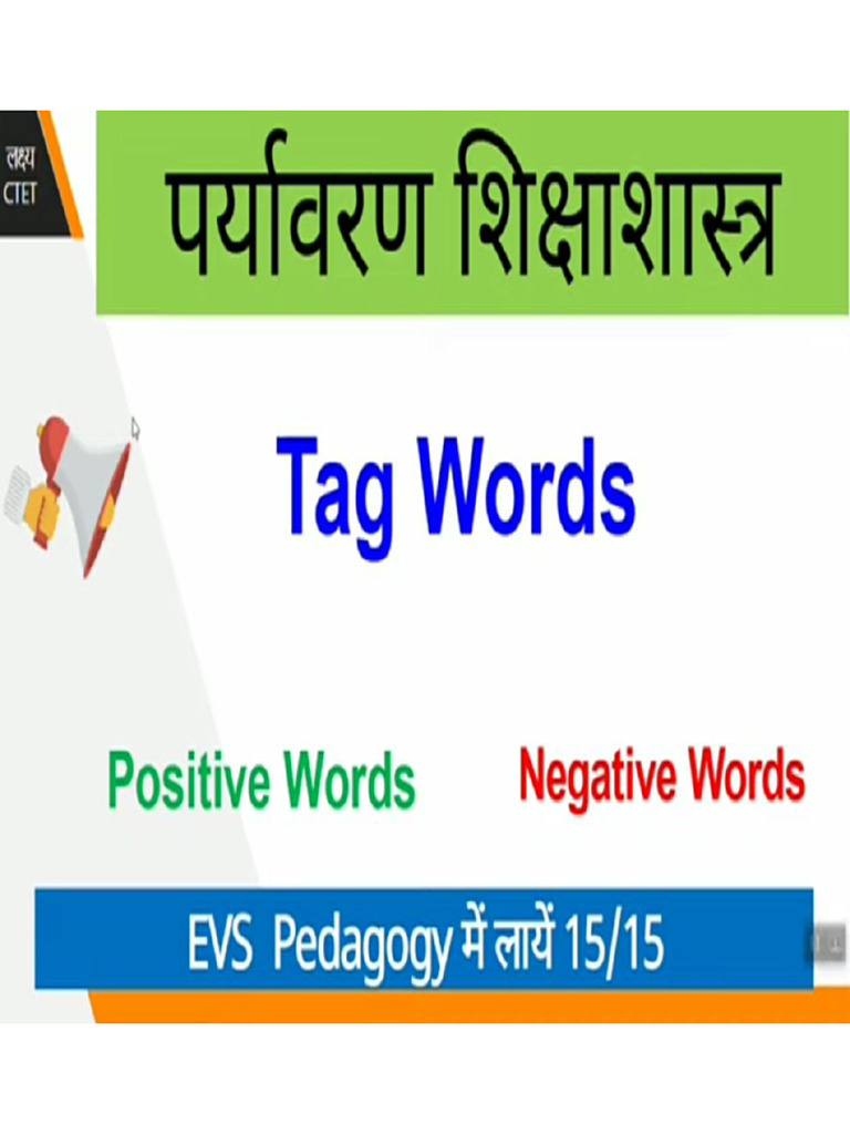 EVS Tag Words Negative and Positive Words | PDF