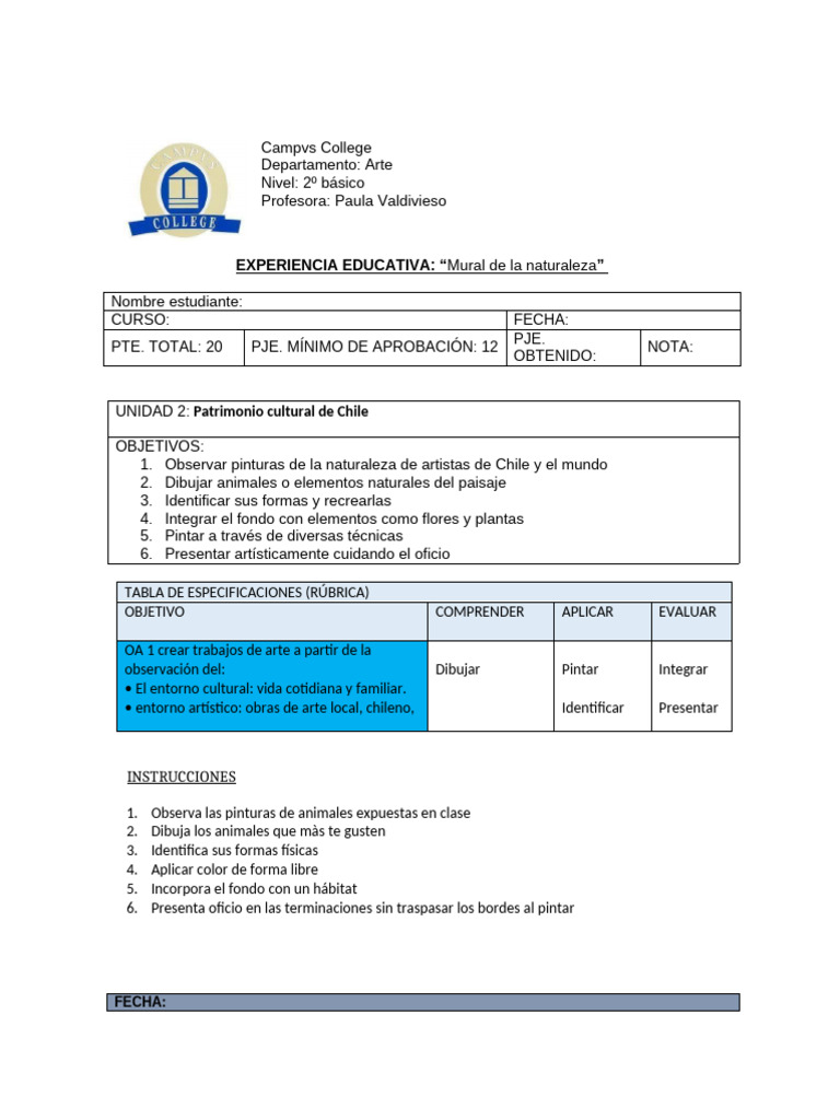 1º U2 Rubrica Graduada Tomás Bernet | PDF