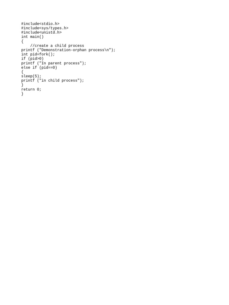 Orphan Process | PDF